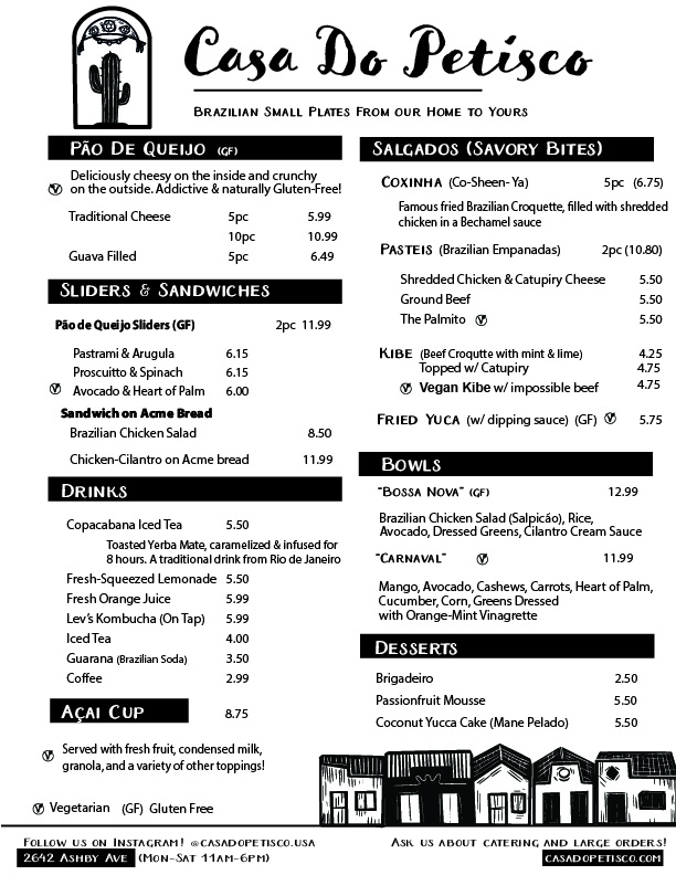 Menu & Order – Casa Do Petisco: Brazilian Food in the East Bay